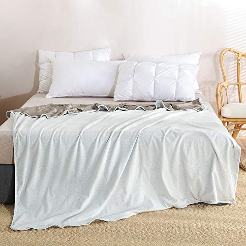 RADIABLOCK Adult EMF Protective Blanket, Organic, Anti-Radiation, Light Grey, 60''x78'' Twin Size - Thin, Gray