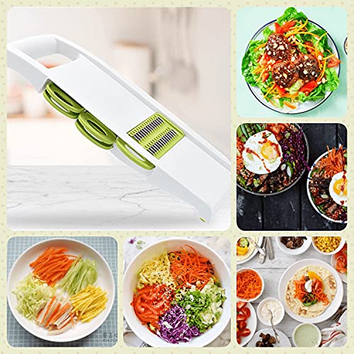 NACOLUS 5 in 1 Mandoline Slicer Vegetable Slicer Mandolin Multi Blade Potato Veggie Slicer Vegetable Cutter Julienne Shredder Potato Slicer