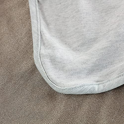 RADIABLOCK Adult EMF Protective Blanket, Organic, Anti-Radiation, Light Grey, 60''x78'' Twin Size - Thin, Gray