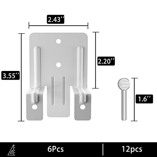 Woozuro Non Slip Mattress Gaskets for Bed Frame, Mattress Holder in Place Gripper, Keep Mattress from Sliding Stopper, 6 Pcs White Baffle Fit for Box Spring, Wide Applicability