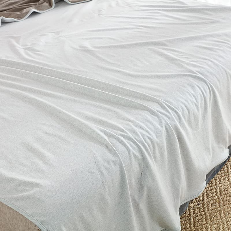 RADIABLOCK Adult EMF Protective Blanket, Organic, Anti-Radiation, Light Grey, 60''x78'' Twin Size - Thin, Gray