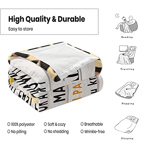 JERHTUO Gifts for Mom from Son, Love Letter Personalized Flannel Throw Blanket Birthday Christmas Thanksgiving Gifts Fits Couch Sofa Bedroom 50"x60"