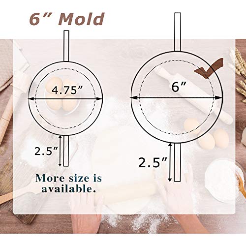 COTEY 6 Inch Empanda Press, Large Stainless Steel Dumpling Maker, 2-in-1 Dough Cutter/Dumpling Mold for Empanada, Dumpling, Ravioli, Pierogi & Hand Pie