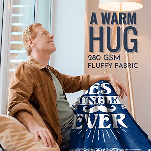 InnoBeta Gifts for Uncle, Throw Blanket for Uncle, Presents from Niece and Nephew for Christmas, Birthday, Father's Day - 50" x 65" Best Uncle Ever