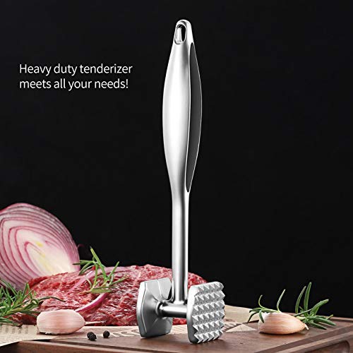 AOWOTO Meat Tenderizer Hammer Mallet Tool Pounder For Tenderizing Steak Beef And Poultry. With Rubber Comfort Grip Handle