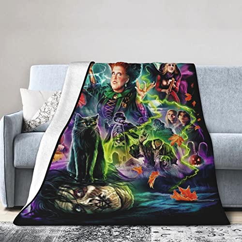 Halloween Throw Blanket Super Soft Flannel Air Conditioning Blanket for Couch Sofa Chair Office Travelling Camping Gift in All Seasons,50×40inch