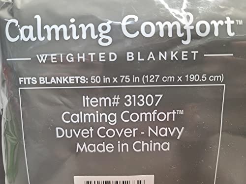 Weighted Blanket Duvet Cover, Navy, 50 x 75 in