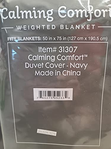 Weighted Blanket Duvet Cover, Navy, 50 x 75 in