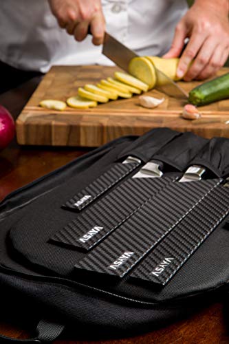 Asaya Professional Knife Edge Guards - 11 Piece Universal Blade Covers - Extra Strength, ABS Plastic and BPA-Free Felt Lining, non-Toxic and Food Safe - Knives Not Included