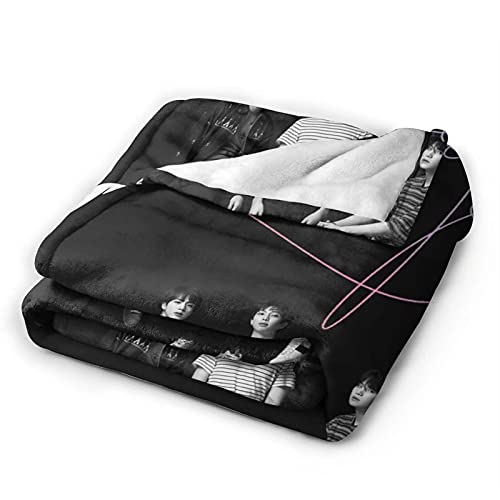 Kpop 3D Full Printed Anti-Pilling Flannel Throw Blanket, Soft and Comfortable for Home Office Wedding Gifts Outdoor Camping