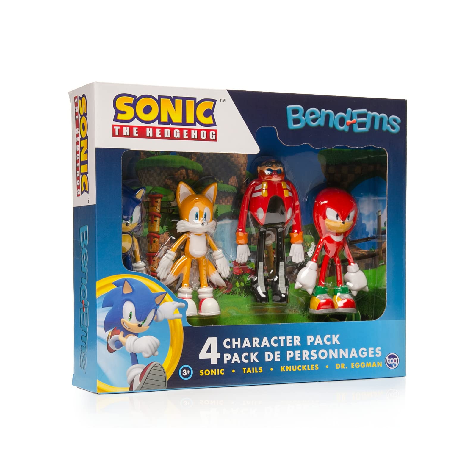 TCG Toys Bend-EMS - Sonic The Hedgehog - The Original Bendable, posable Actions Figures from The 90's are Back! Great Birthday Gifts for Kids, Boys, and Girls