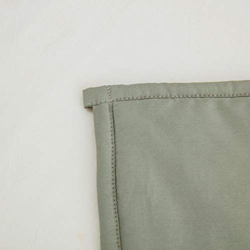 Chezmoi Collection Weighted Blanket 20 lbs 60x80 Inches - Cool Heavy Cotton Blanket with Glass Beads - for Individuals 170-220 lbs - Queen Size, Evergreen Fog