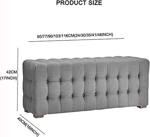 SoOSSN Premium End of Bed Bench,Soft Linen Sofa Bench Seat,Rectangle Footrest Multifunction Accent Bench for Living Room Bedroom (Color : C, Size : 46x16x17inch)