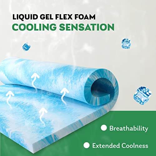 Coolsence Twin Mattress Memory Foam 8 - Inch, Cooling Gel Memory Foam Mattress in a Box, CertiPUR-US Certified, Made in USA, Medium, 38βx75βx8β, White