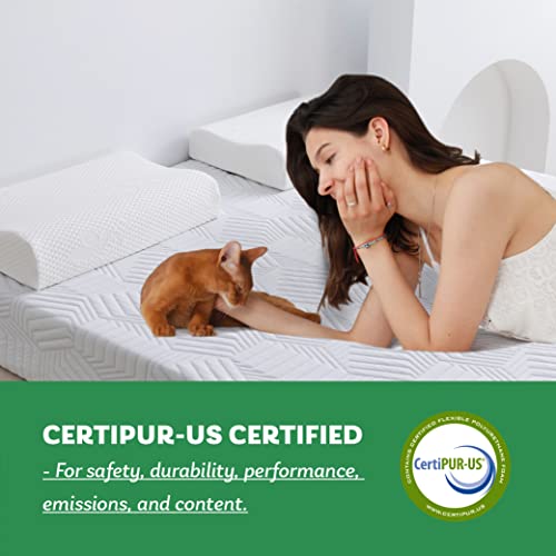 Coolsence Twin Mattress Memory Foam 8 - Inch, Cooling Gel Memory Foam Mattress in a Box, CertiPUR-US Certified, Made in USA, Medium, 38βx75βx8β, White