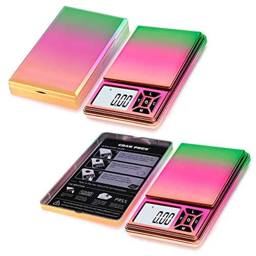 GRAM PRES Digital Pocket Scale 300g/0.01g Accuracy,Small Jewellery Coin Powder Scale Digital Gram and Oz with 50g Cal Weights,Digital Gram Scale