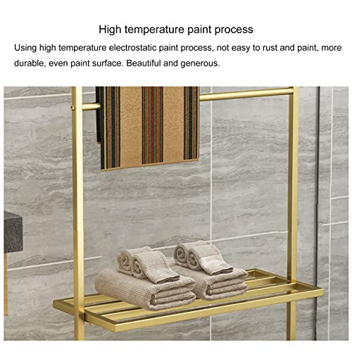 Bevis David Freestanding Towel Racks for Bathroom Floor Modern 3 Tier Hotel Bathroom Metal Towel Rack Drying Rack Outdoor Pool Towel Rack with Storage Rack Laundry Drying Rack for Quilt/Blanket