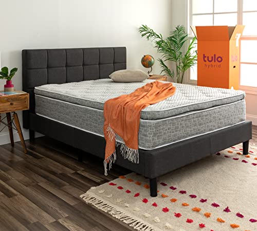 Tulo by Mattress Firm | 12 INCH Memory Foam Plus Coil Support Hybrid Mattress | Bed-in-A-Box | Plush Comfort | King