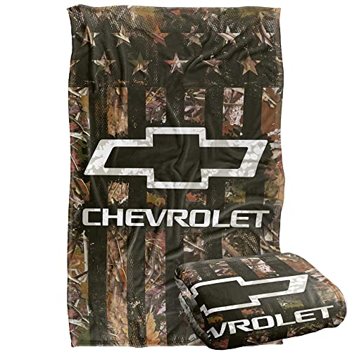 Chevy Blanket, 36"x58" Camo Logo Silky Touch Super Soft Throw Blanket