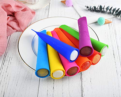 Mirenlife Silicone Ice Pop Molds,Popsicle Maker Molds,8 Vibrant Colors,Set of 8