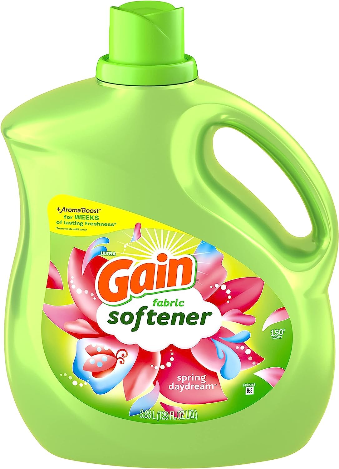 Gain Fabric Softener, Spring Daydream, 129 fl oz, 150 Loads