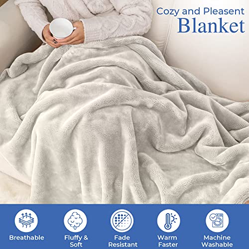 Continental Bedding - Super Soft Flannel Fleece Throw Blanket, Lightweight 320GSM, Great for Sofas, Couches, Beds, Camping, and Travel, The Whole Room Feels Soft and Cozy