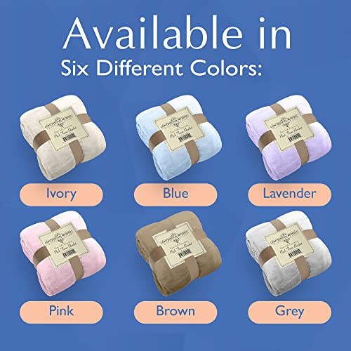 Continental Bedding - Super Soft Flannel Fleece Throw Blanket, Lightweight 320GSM, Great for Sofas, Couches, Beds, Camping, and Travel, The Whole Room Feels Soft and Cozy