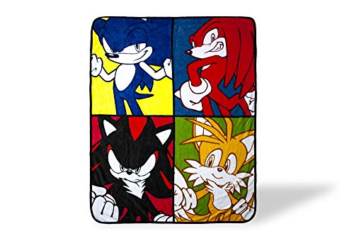 JUST FUNKY Sonic The Hedgehog Warhol Throw Blanket | 45 x 60 Inch Large Fleece Blanket