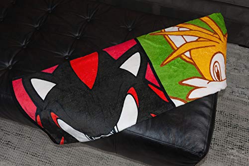 JUST FUNKY Sonic The Hedgehog Warhol Throw Blanket | 45 x 60 Inch Large Fleece Blanket