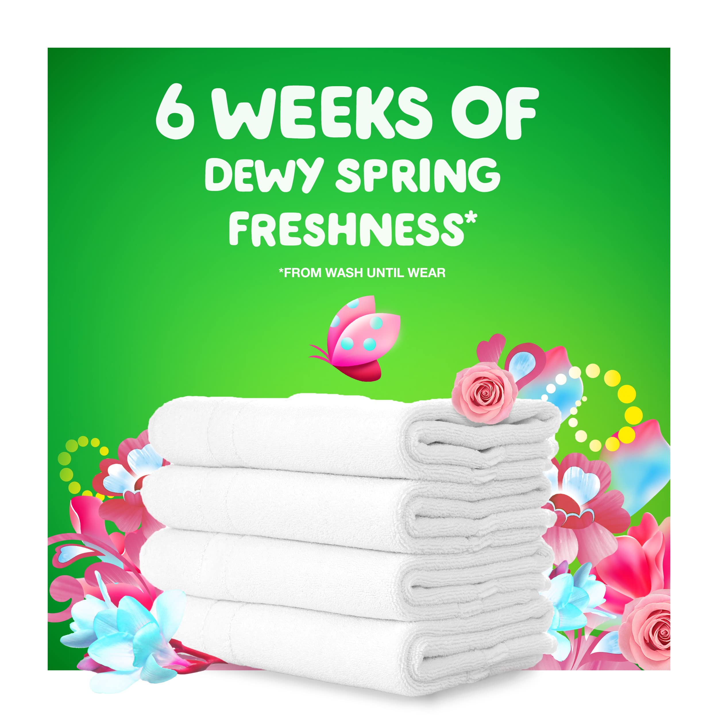 Gain + Aroma Boost Liquid Laundry Detergent, Spring Daydream Scent, 64 Loads, 92 fl oz, HE Compatible