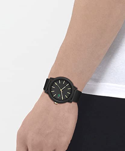 Lacoste 12.12 Men's TR90 Case Quartz Watch with Black Rubber Strap (Model: 2011233)