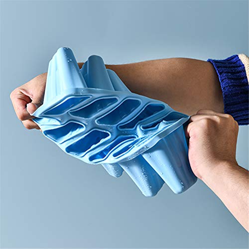 Popsicle Molds,Popsicle Mold12 Pieces Silicone Ice Pop Popsicle Easy Release (12 Cavities, Light Blue)