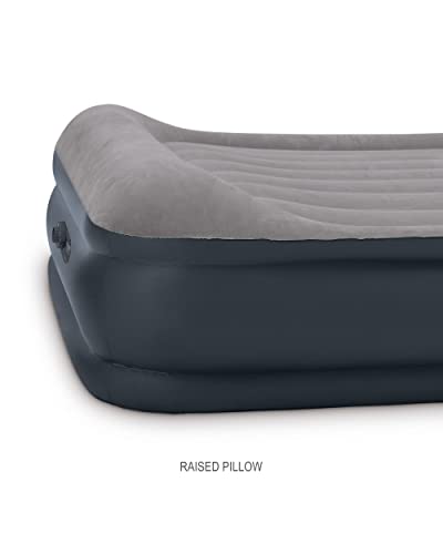 INTEX 64125ED Dura-Beam Plus Essential Rest Air Mattress: Fiber-Tech β Queen Size β Built-in Electric Pump β 18in Bed Height β 600lb Weight Capacity
