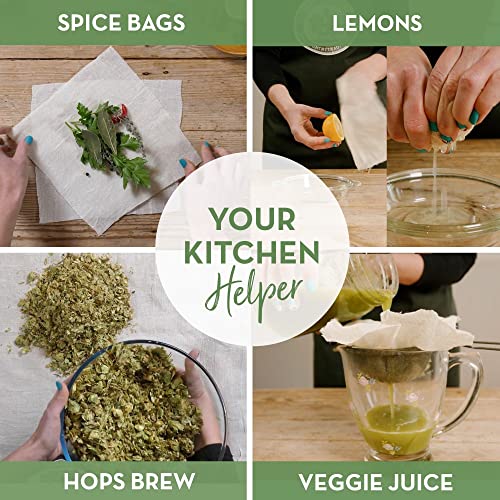 Organic Unbleached Cotton Cheesecloth for Straining, GOTS Certified, Fine Reusable Strainer β Large 18 Sq.ft.