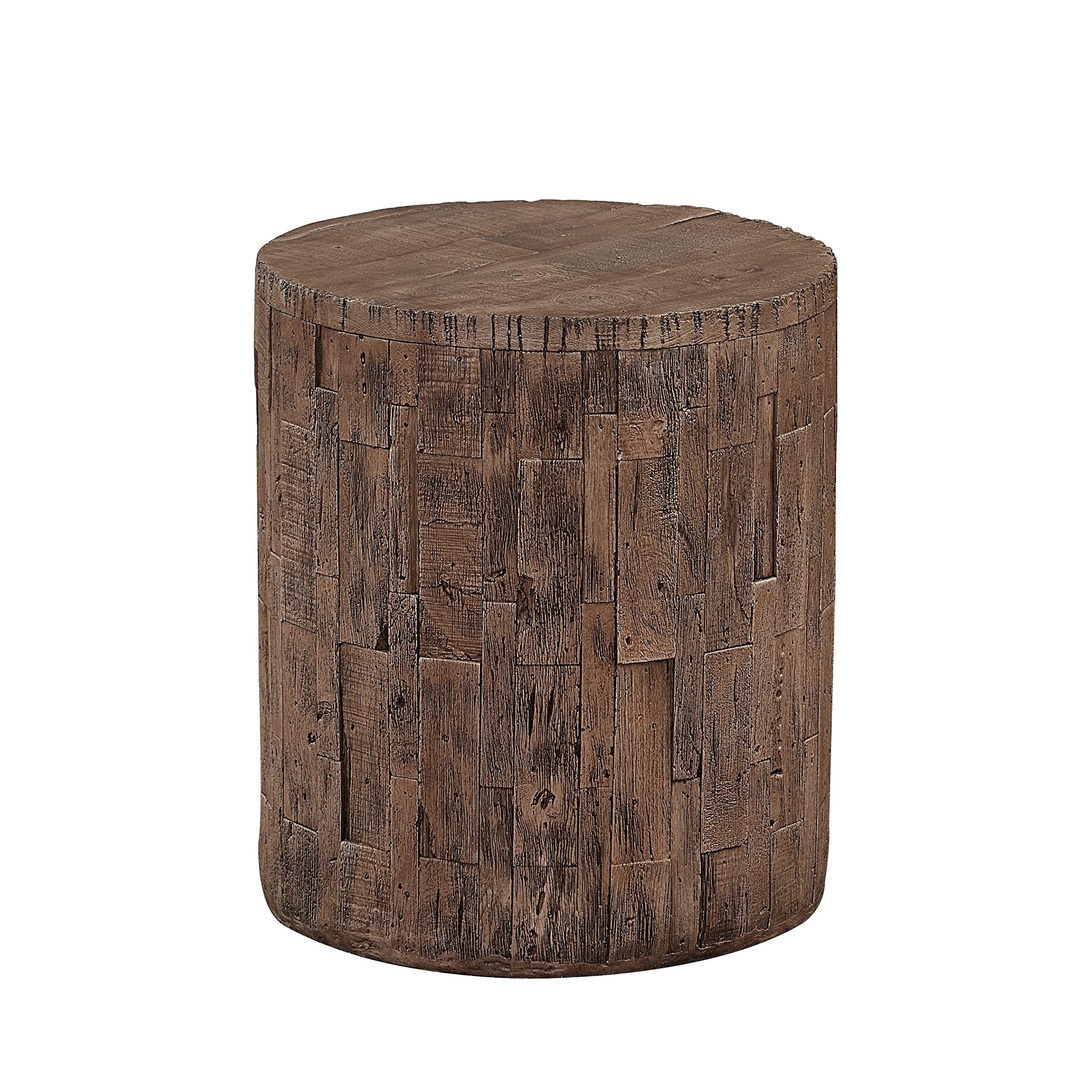 Ball & Cast Wood Stump End Table, Vintage Brown