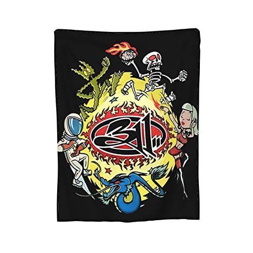 STYLOPUNK 311 Band Throw Blankets Lightweight Flannel Blankets Funny Fleece Bed Blanket All Seasons 80"X60"
