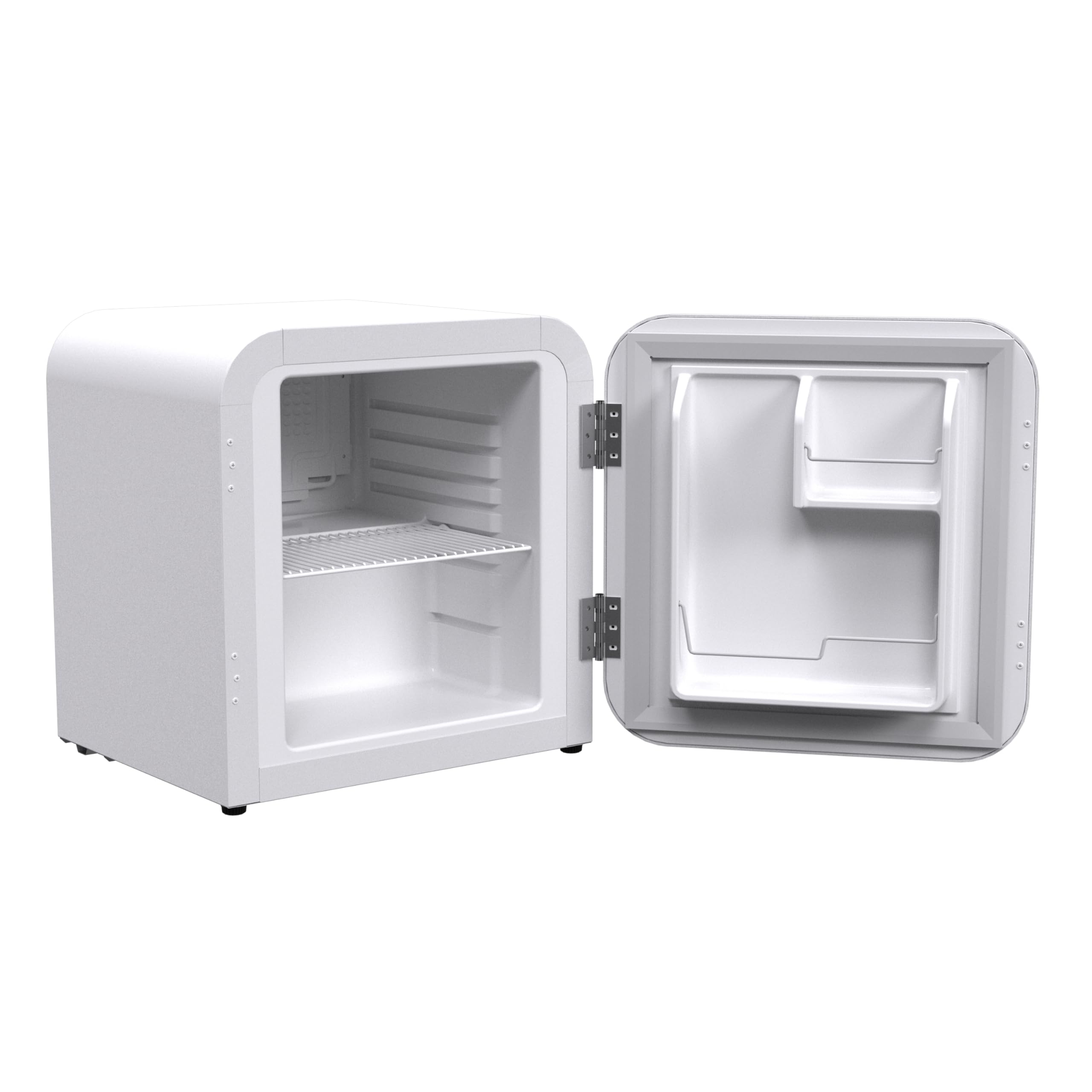 Husky Premium White Retro Mini Refrigerator with 1.5 Cu.ft./43L Capacity, Countertop Mini Fridge with Reversible Door, Retro Mini Fridge, Freestanding Retro Small Fridge for Bedroom, Bar, and Office