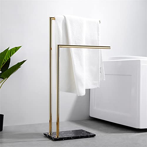 FCMLD Freestanding Towel Racks Bathroom Accessories Natural Marble Stand on Floor Towel Rail Stand Clothes Rack