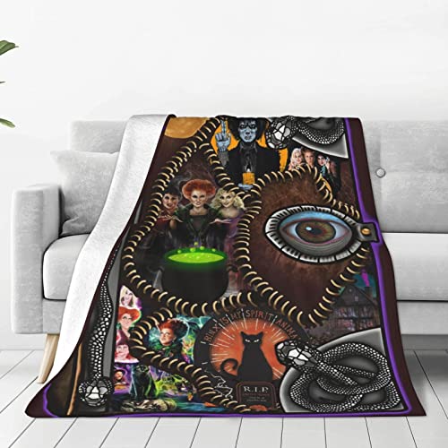 Halloween Blanket Throw Flannel Fleece Blankets Sisters Soft Plush Blanket for Couch Sofa Bed Home Decorations 50"x40"