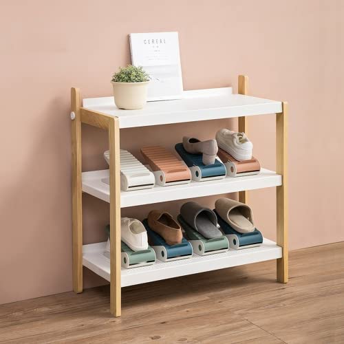 JIBIACB Shoe Slots Organizer Shoe Rack for Closet Organization Save Easy Shoe Stacker for Sneakers, Low Heels, High Heels, Sandals, Kids Shoes (Pink,10)