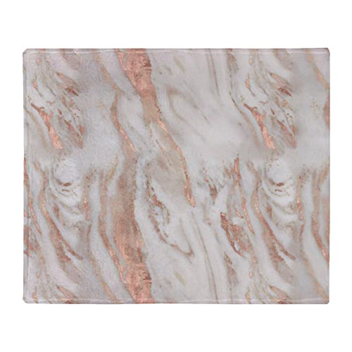 CafePress Rose Gold Marble Arctic Fleece Throw Blanket