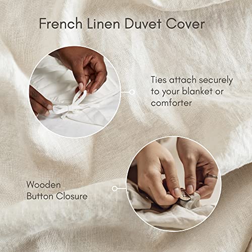 Baloo Soft 12lb Weighted Throw Blanket with Removable Linen Cover - Heavy Cotton Quilted Blanket - Oatmeal, 42x72 inches Living