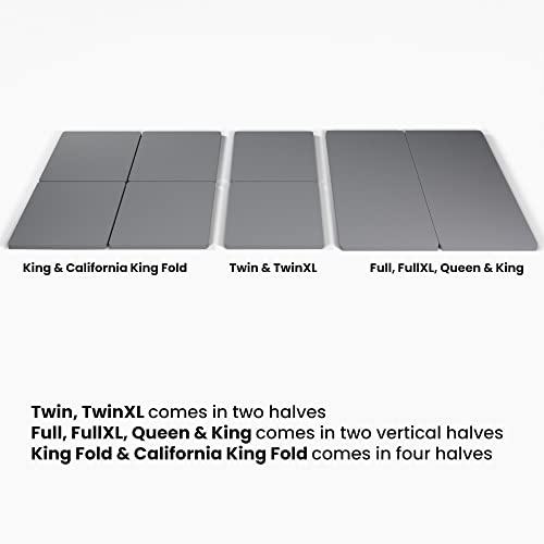 Zutan, 1.5-Inch Split Bunkie Board for Mattress/Bed Fully Assembled, Improved Comfort and Support, California King(Fold), Gray