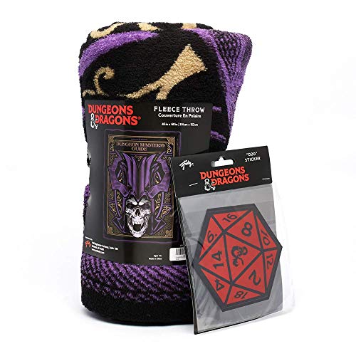 Dungeons & Dragons Player's Guide Fleece Throw Blanket - 45 X 60 Inches | Premium Quality Lightweight Blanket | Anime-Based Design - Cozy, Soft, and Warm for Gaming Nights and Beyond