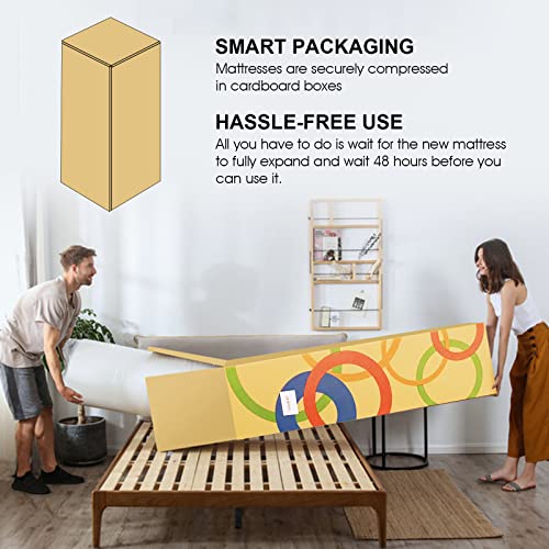 CHEVNI King Mattress, 10 inch Individually Pocket Springs Hybrid Mattress,Dual Layer Gel Memory Foam,Medium Firm Mattresses in a Box King Size Mattress