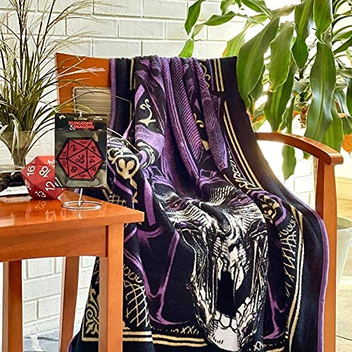 Dungeons & Dragons Player's Guide Fleece Throw Blanket - 45 X 60 Inches | Premium Quality Lightweight Blanket | Anime-Based Design - Cozy, Soft, and Warm for Gaming Nights and Beyond