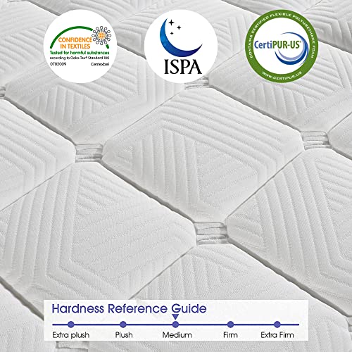 CHEVNI King Mattress, 10 inch Individually Pocket Springs Hybrid Mattress,Dual Layer Gel Memory Foam,Medium Firm Mattresses in a Box King Size Mattress