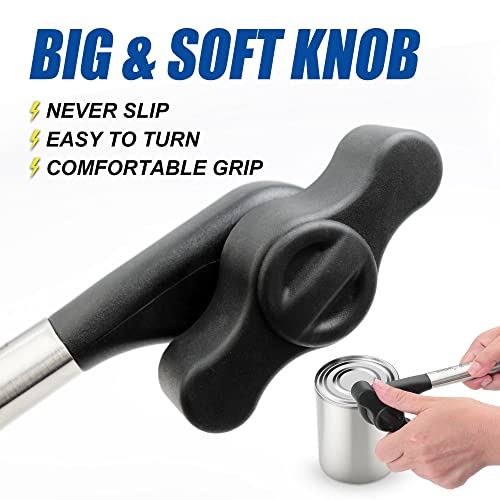 PrinChef Can Opener Smooth Edge, No-Trouble-Lid-Lift Manual Can Opener with Magnet, Side-Cut Safety Can Opener Smooth Edge, with Sharp Blade | Rust Proof Stainless Steel Can Openers, Heavy Duty