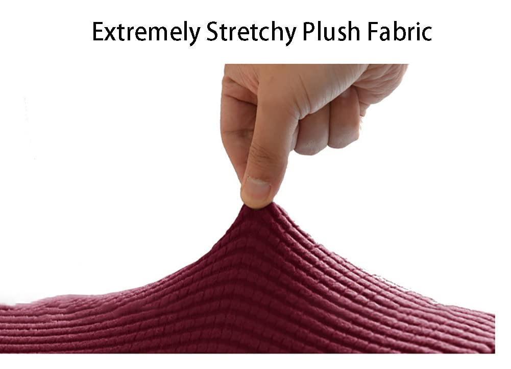 LINGXIYA Soft Stretch Plush Armrest Covers,Spandex Armrest Covers for Chairs/Sofas, Couch Arm Covers, Furniture Protector Armchair Slipcovers for Recliner, Set of 2