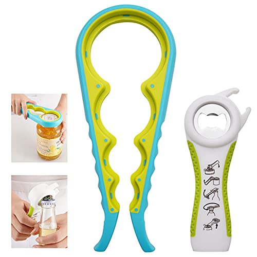 Jar Opener, Bottle Opener, Multi Kitchen Tool for Jelly Jars, Ketchup Bottle, Wine, Beer and other, Rubber Jar Opener Easy to Use (2 Pack)âŚ